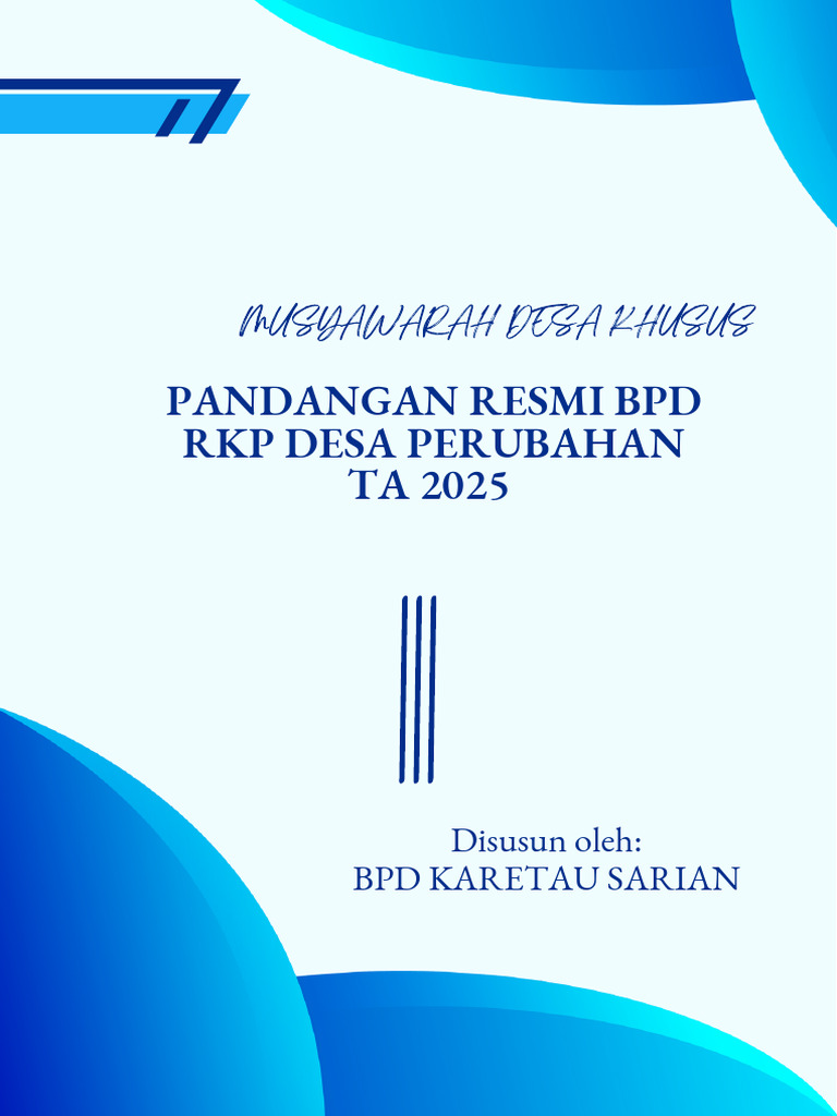 Biru Geometris Simpel Sampul Laporan Akhir Tahun Dokumen A4 | PDF