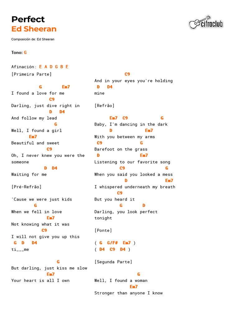 Ed Sheeran's "Perfect" Lyrics | PDF | Recorded Music | Sound Recording