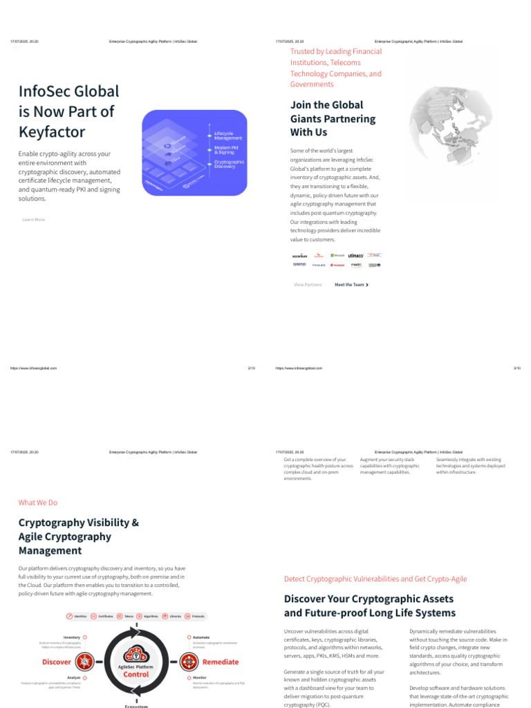 InfoSec Global - Cryptographic Agility Platform | PDF | Cryptography | Information Security