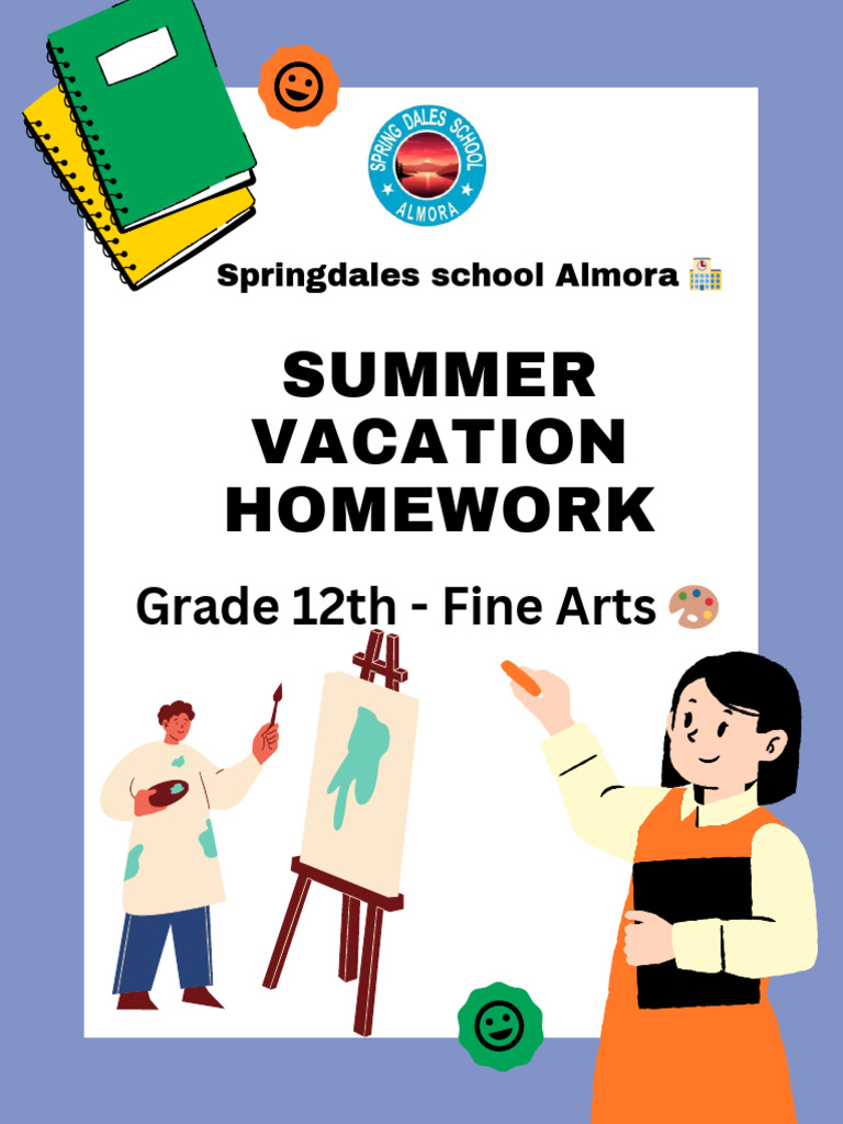 Grade 12 Fine Arts Summer Homework | PDF | Paintings | The Arts