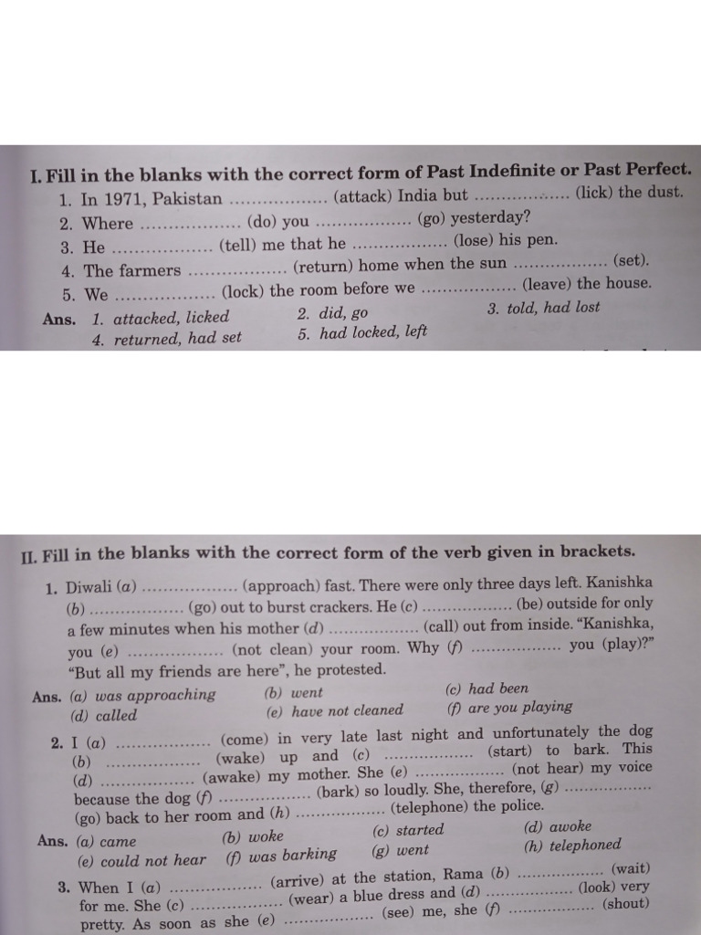 Eng Grammar Worksheet 2 | PDF