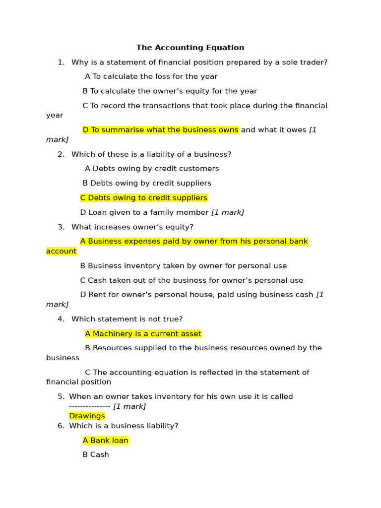 Accounting Worksheet-Ch-2 | PDF | Debits And Credits | Equity (Finance)