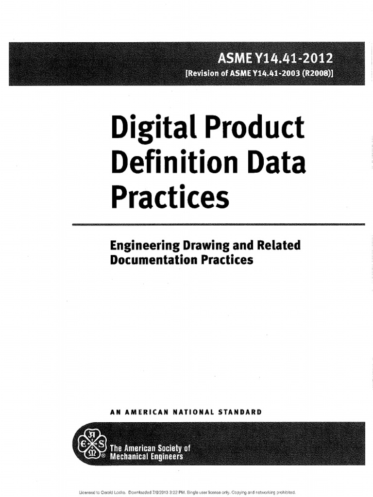 Astm Y14.41-2012 | PDF