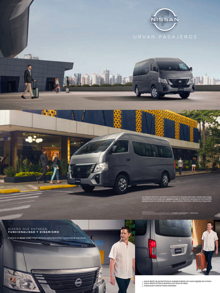 Nissan 2025 Urvan Pasajeros Catalogo | PDF | Sistema de freno antibloqueo | Airbag