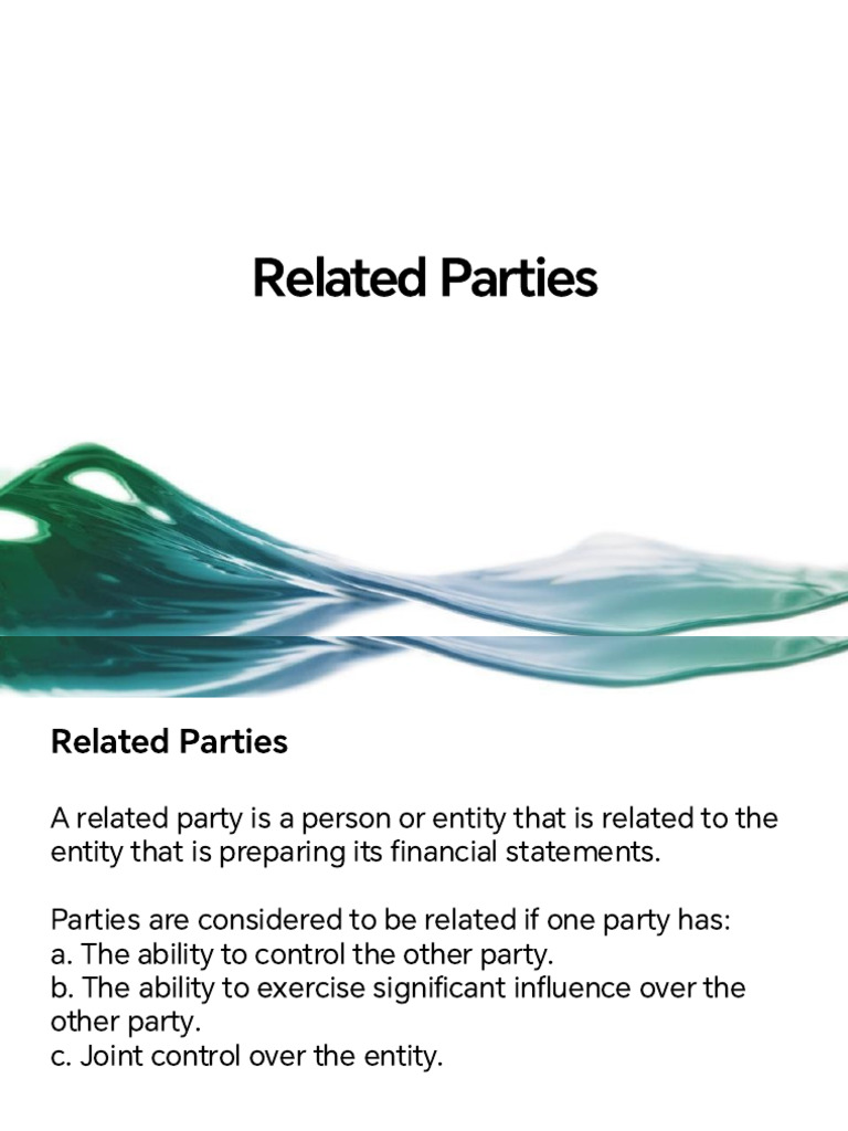 04 - Related Parties&Events After Reporting Period | PDF | Subsidiary ...