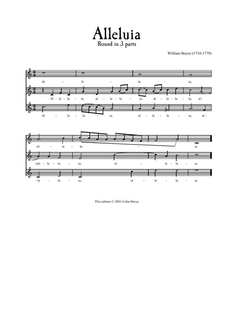 Alleluia de Boyce | PDF