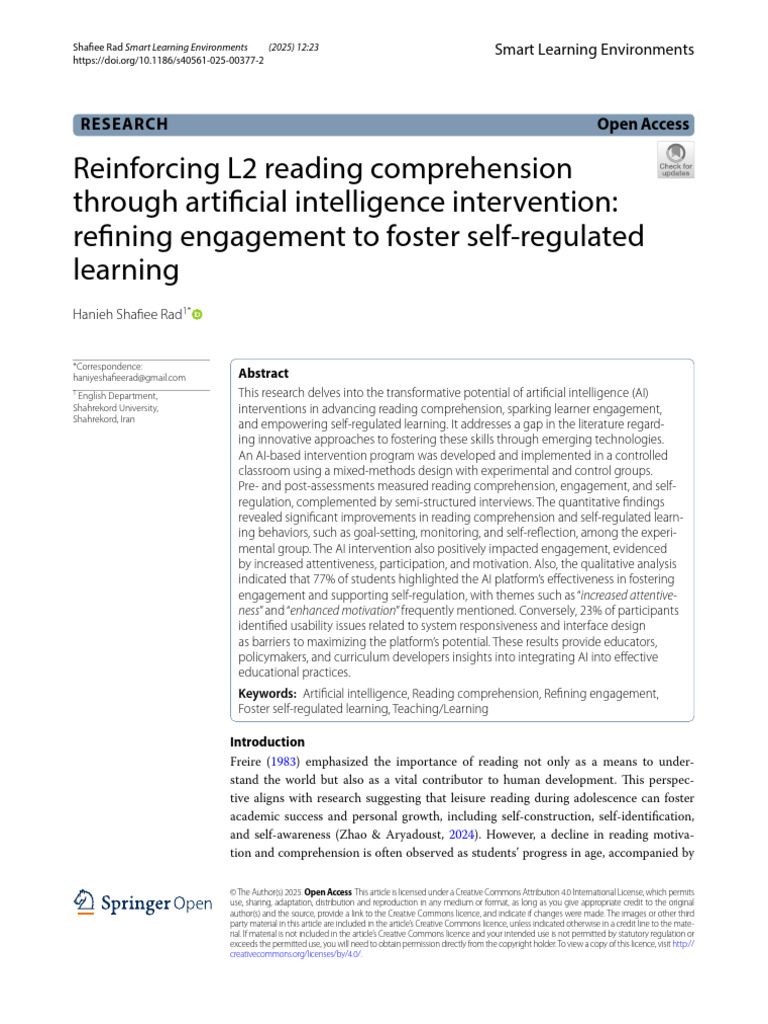 Reinforcing L2 Reading Comprehension | PDF | Reading Comprehension | Learning