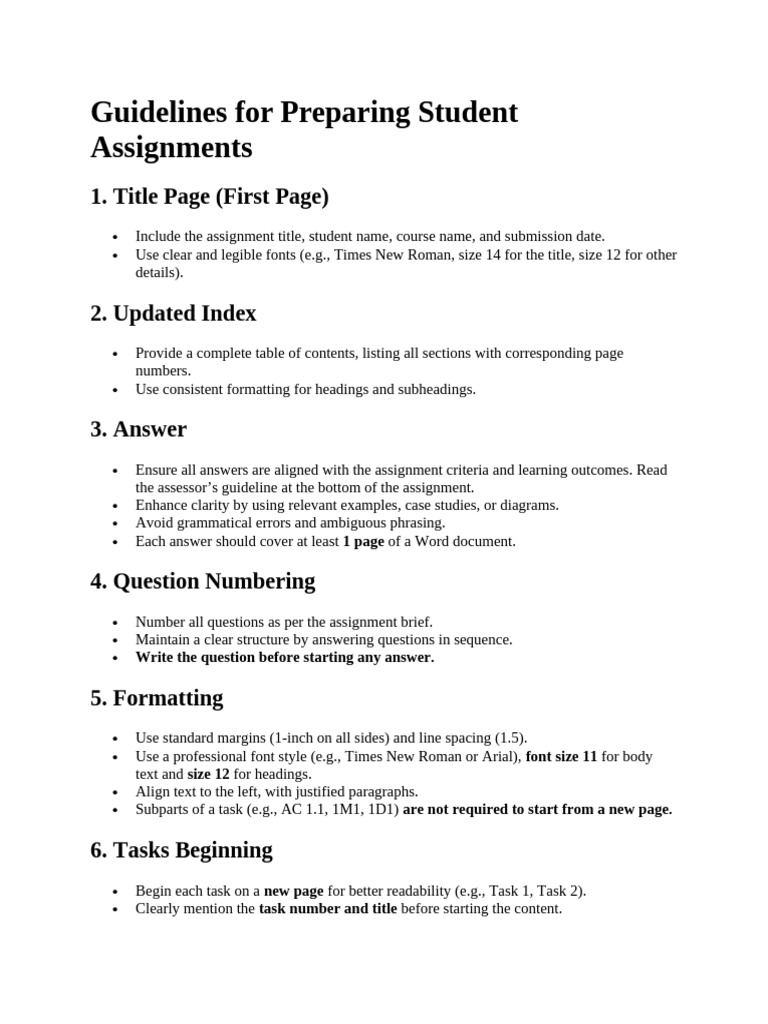 Guidelines For Preparing Student Assignments | PDF | Turnitin