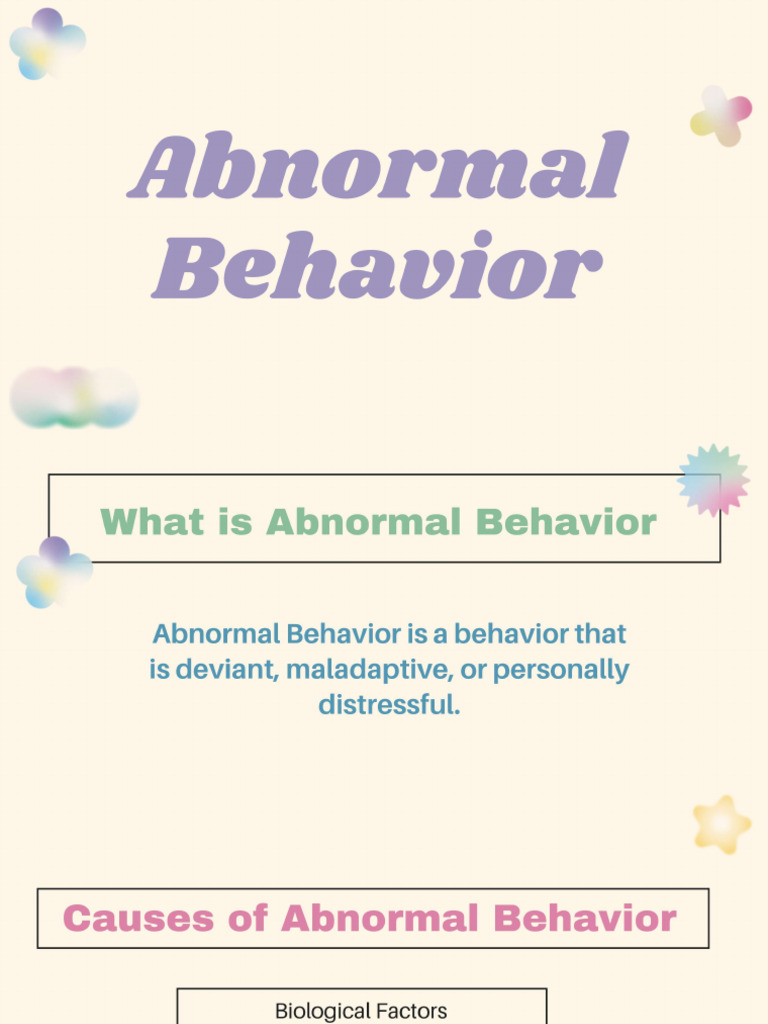 Abnormal Behavior | PDF
