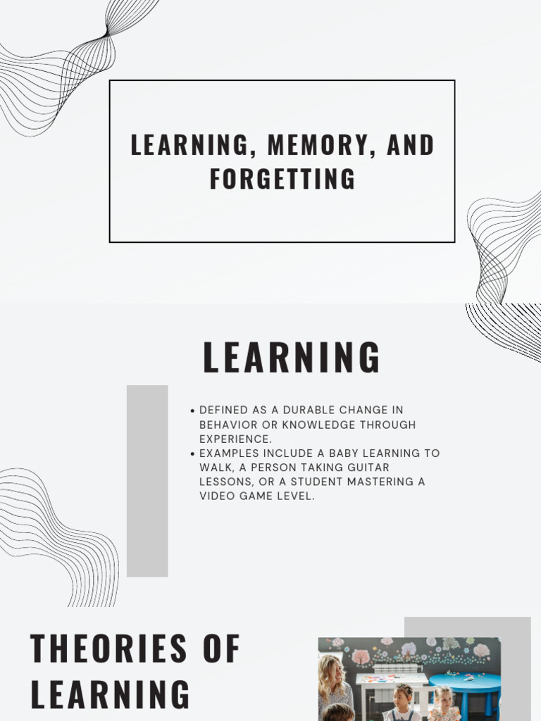 Learning Memory and Forgetting | PDF | Classical Conditioning | Memory