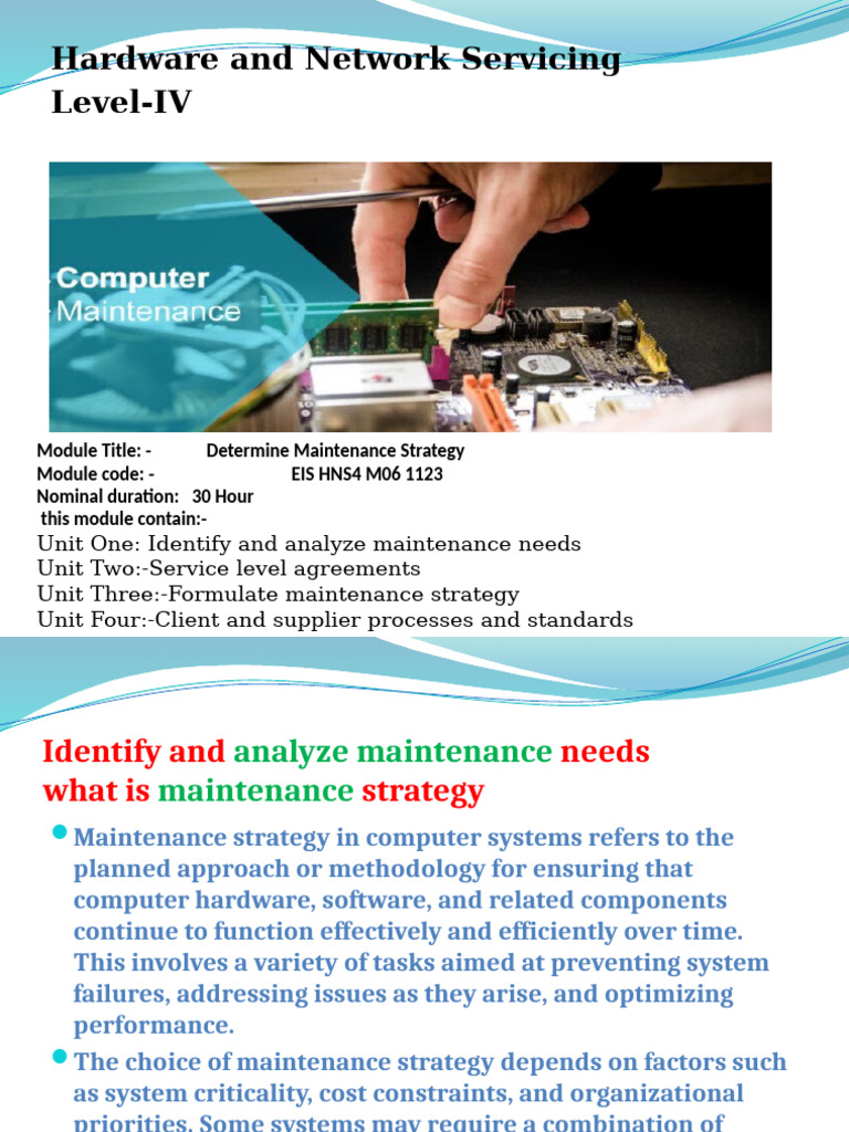 For Determine Maintenance | PDF | Service Level Agreement | Reliability ...