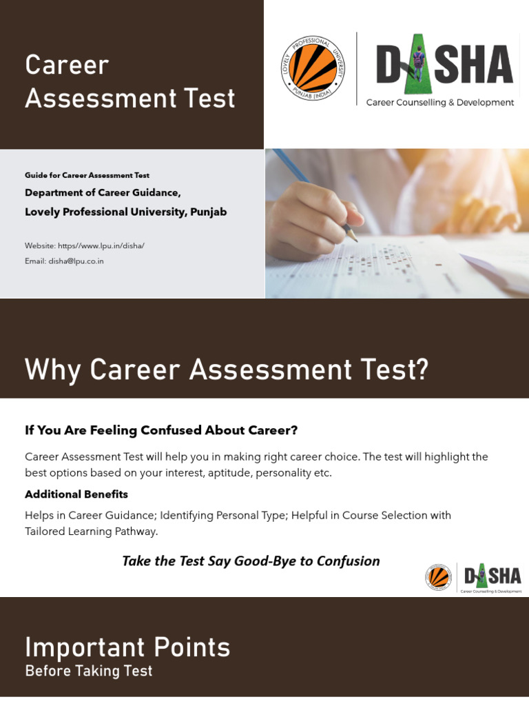 LPU Career Assessment Test Guide | PDF