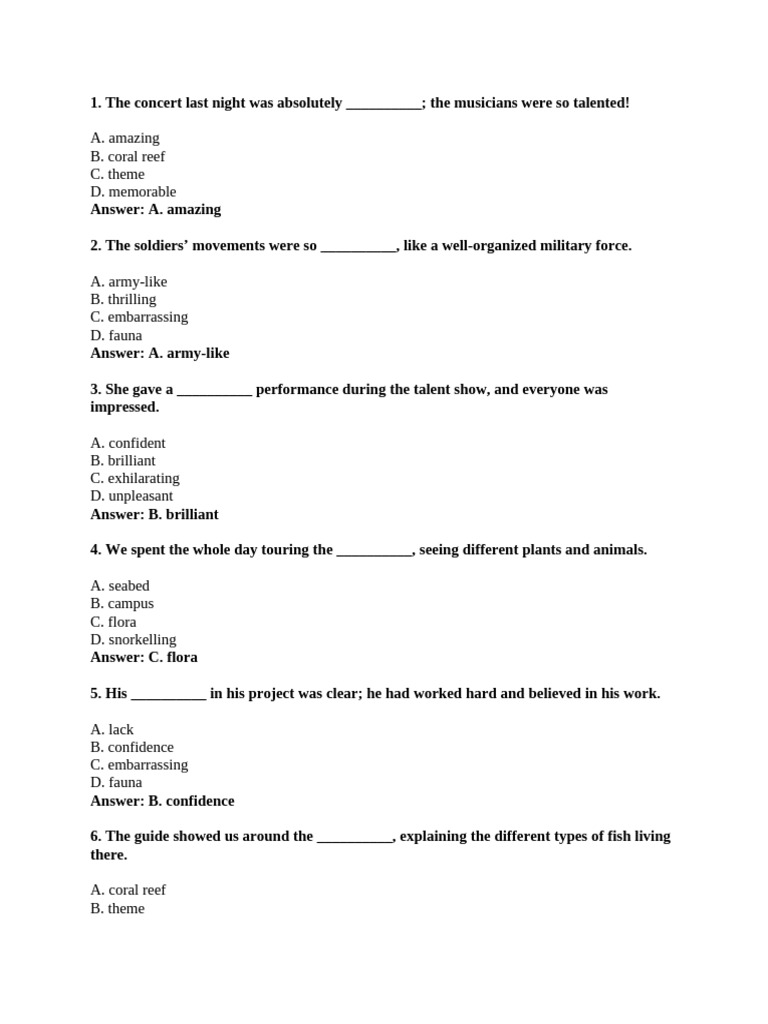 Vocab U5 | PDF