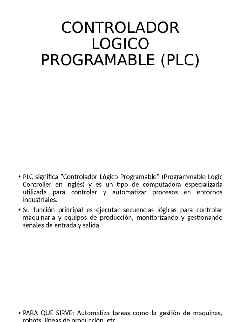 5.1 - Controlador Logico Programable (PLC) | PDF | Controlador lógico programable | Informática