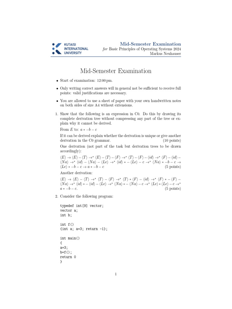 BPOS Mid Semester Examination Solution - Tex 2 | PDF | Integer (Computer Science) | Computer Data