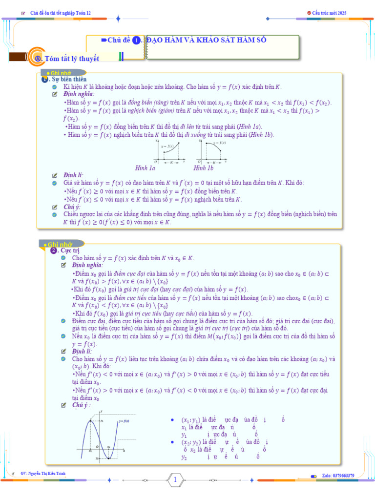 Chu de 1-Dao Ham Va Khao Sat Ham So | PDF