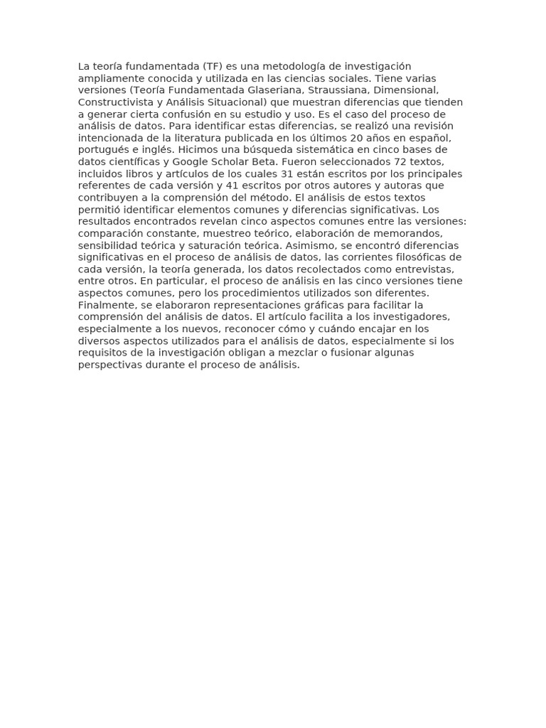 La Teoría Fundamentada | PDF