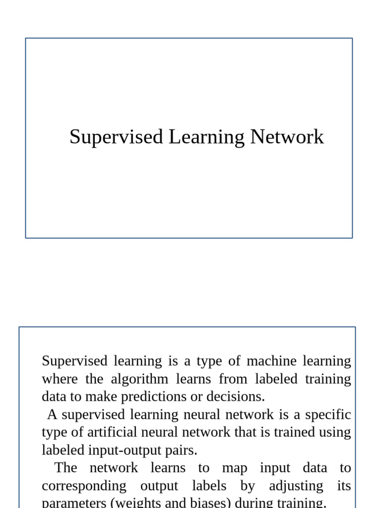 Supervised Learning Network | PDF | Machine Learning | Theoretical ...