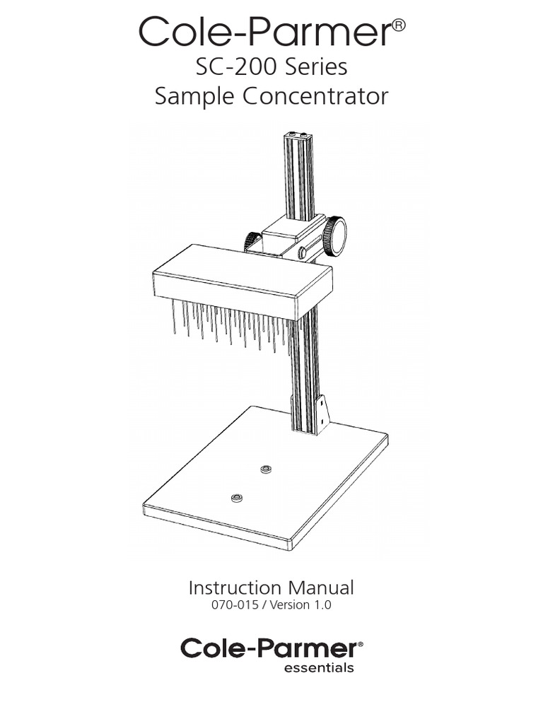 SC-200 Sample Concentrator Manual | PDF | Ethanol | Chemical Compounds