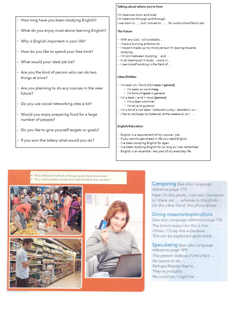 CAE Speaking Practice 2 1 6 | PDF | Linguistic Morphology