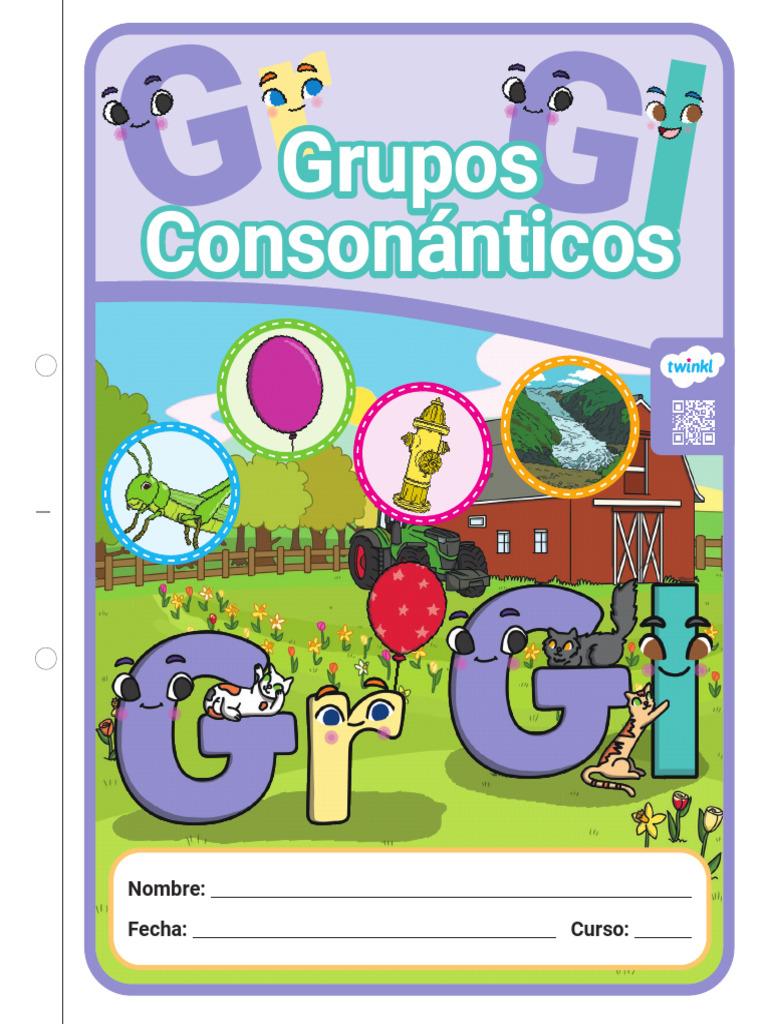 Actividades Grupos Consonánticos Gl y Gr | PDF