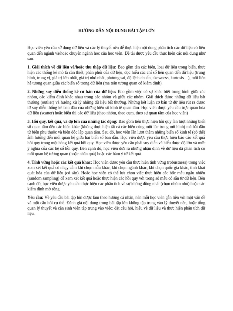 Huong Dan Bai Tap Lon | PDF