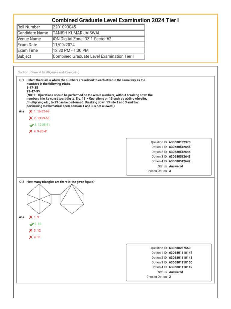 Shanu CGL 2024 | PDF
