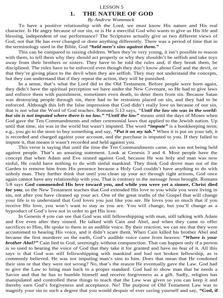 Understanding God's Nature and Love | PDF | Cain And Abel | Jesus
