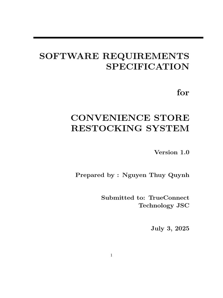 Software Requirements Specification | PDF | Use Case | Specification (Technical Standard)