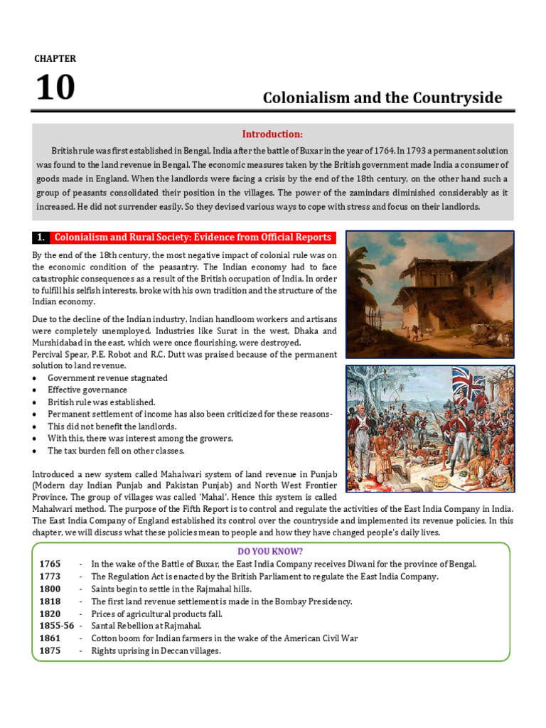 Colonialism and The Countryside | PDF | Loans | Economies