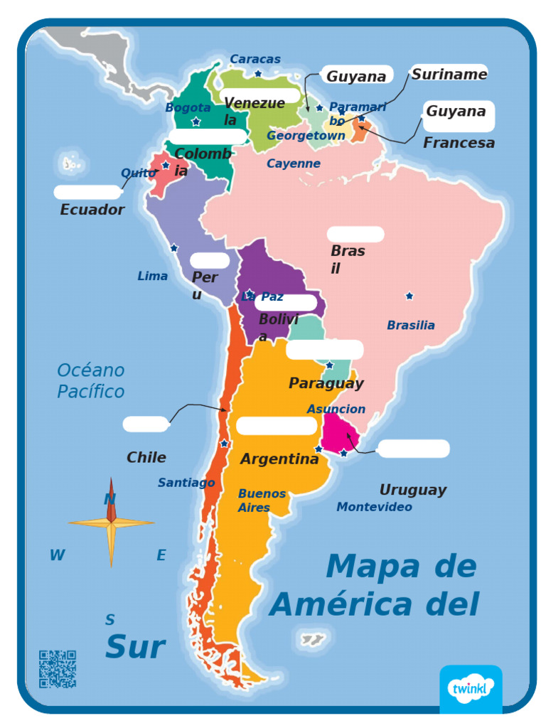 Mapa de América del Sur y sus países | PDF