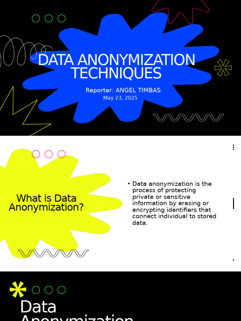 Data Anonymization Techniques It 5 | PDF | Information Technology ...