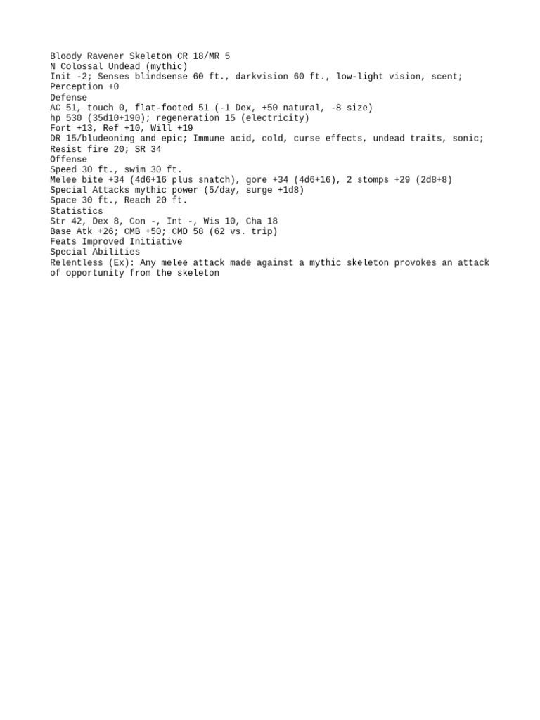 Behemoth Skeleton | PDF