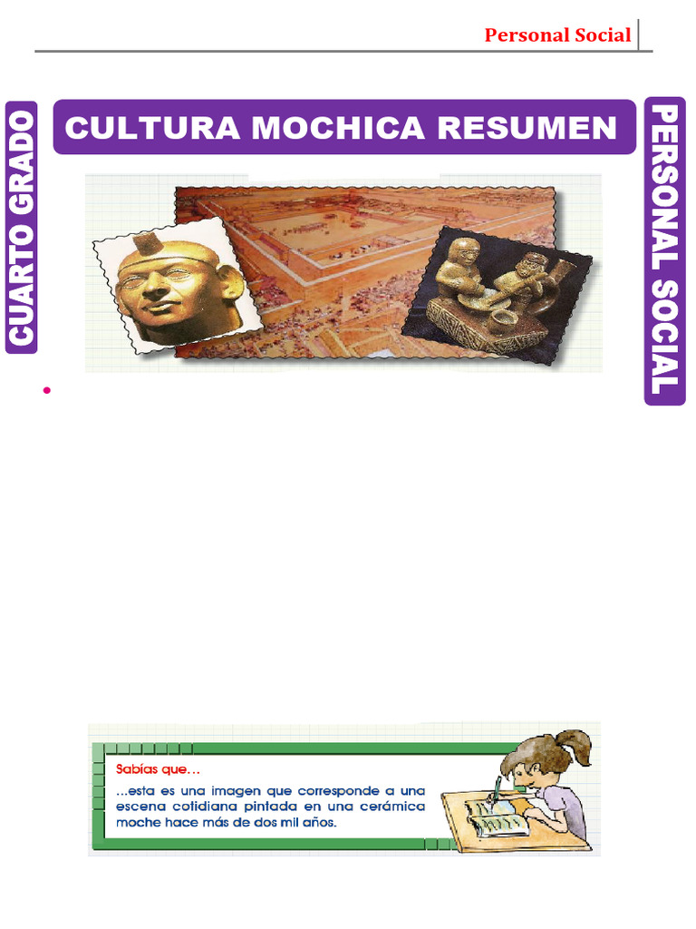 Cultura Mochica para Niños de Cuarto Grado | PDF
