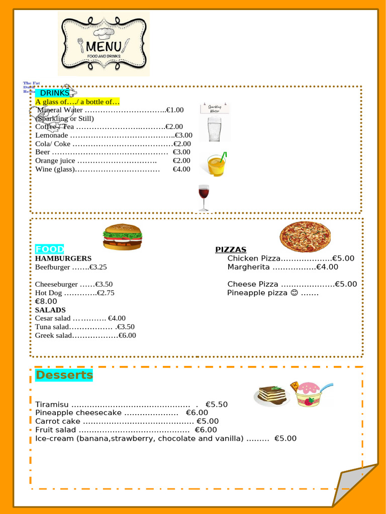 Fat Duck Menu and Prices Overview | PDF | Salad | Drink
