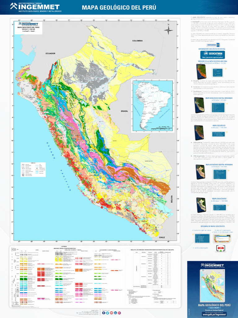 Maps - Mapas - Mapa Geológico Del Perú | PDF