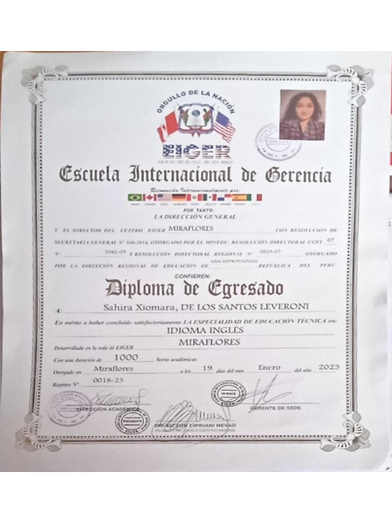 Certificado Eiger Pdf................ H45 | PDF