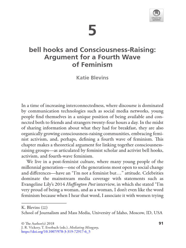 Blevins, K Bell Hooks and Consciousness Raising Argument For A Fourth ...