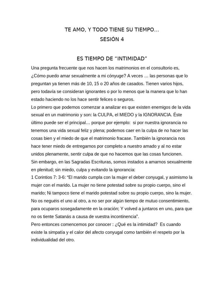 Intimidad Matrimonial. | PDF | Amor | Matrimonio