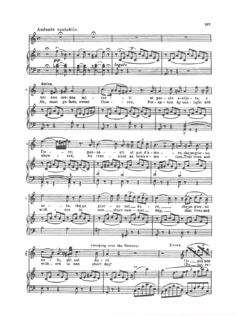 Bellini - La Sonnambula - Ah Non Credea... Ah Non Giunge | PDF