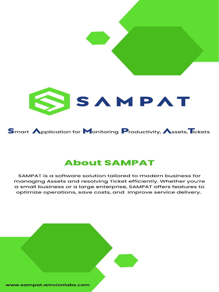 Sampat Ticket Management Brochure | PDF | Usability | Analytics