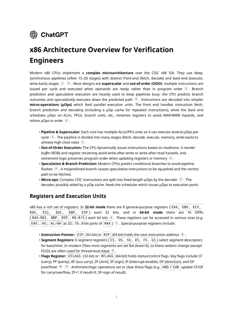 x86 Architecture Overview for Engineers | PDF | Cpu Cache | Booting