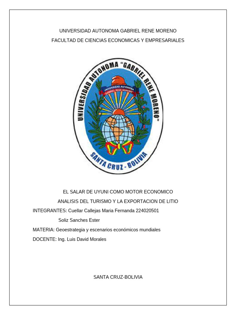 Proyecto GEO | PDF | Turismo | Litio