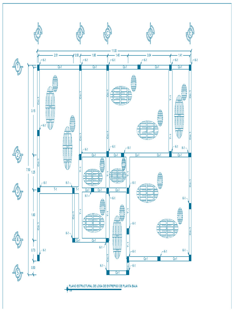 Plano Estructural Losa Entrepiso Planta Baja | PDF