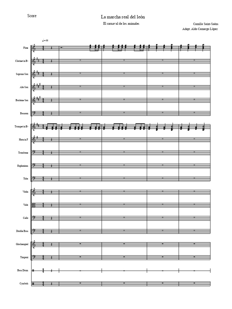 Royal March Music Score | PDF | Musical Instruments