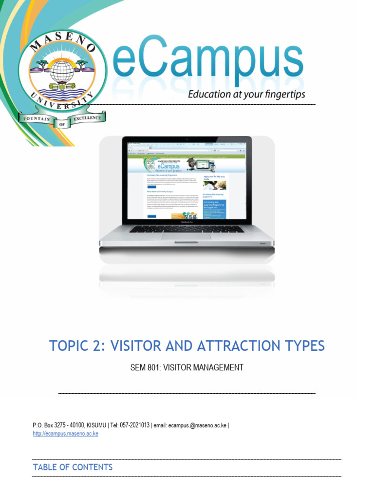 BTM 302 Topic 2 Lecture Notes | PDF | Tourism