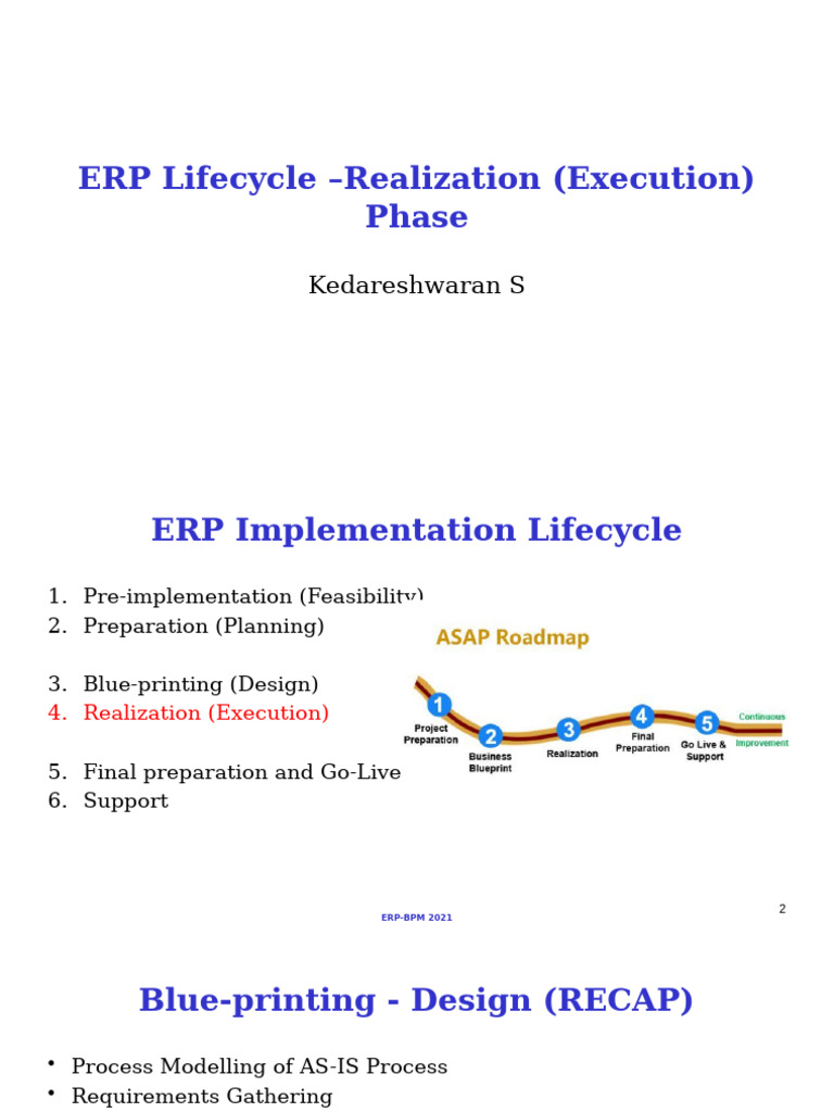 ERP 9-10 - ERP Life Cycle - Realization | PDF | Software Testing ...