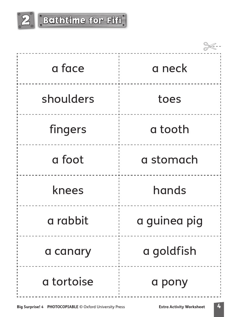 Vocabulary Cut Outs | PDF