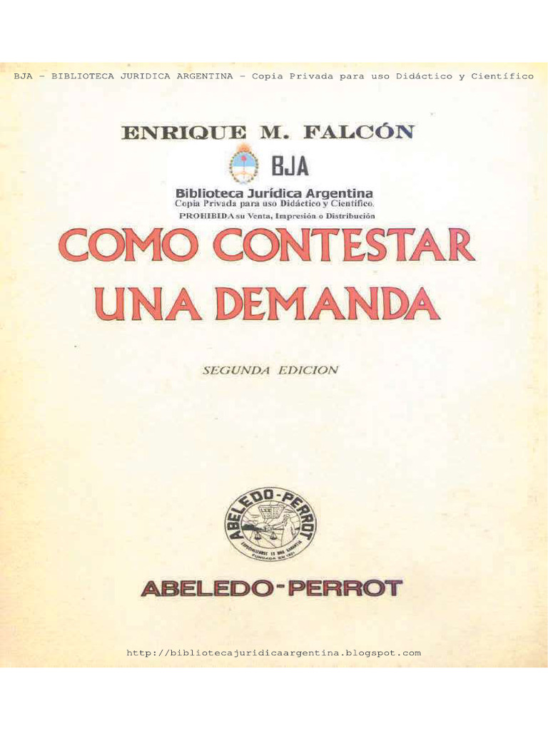 Como Contestar Una Demanda | PDF