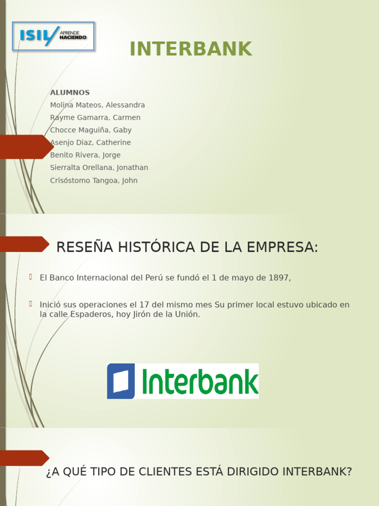 Historia y Estrategia de Interbank | PDF | Préstamos | Bancos
